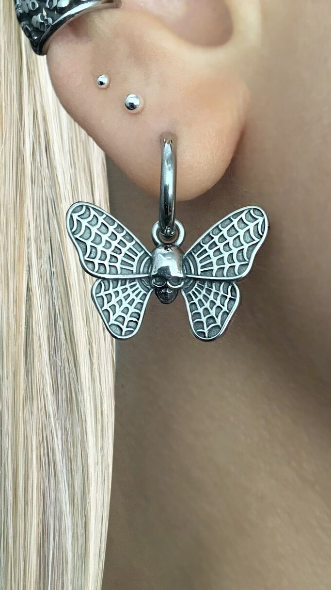 Серьги с подвесками "Бабочки монархи" от StarfallShop