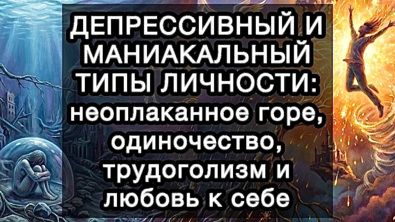 ДЕПРЕССИВНЫЙ И МАНИАКАЛЬНЫЙ ТИПЫ ЛИЧНОСТИ: неоплаканное горе, одиночество и любовь к себе