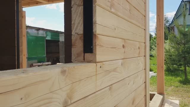 Ройки проемов сруба из металлических уголков - усиление проемов срубов из бруса от компаний Пестово