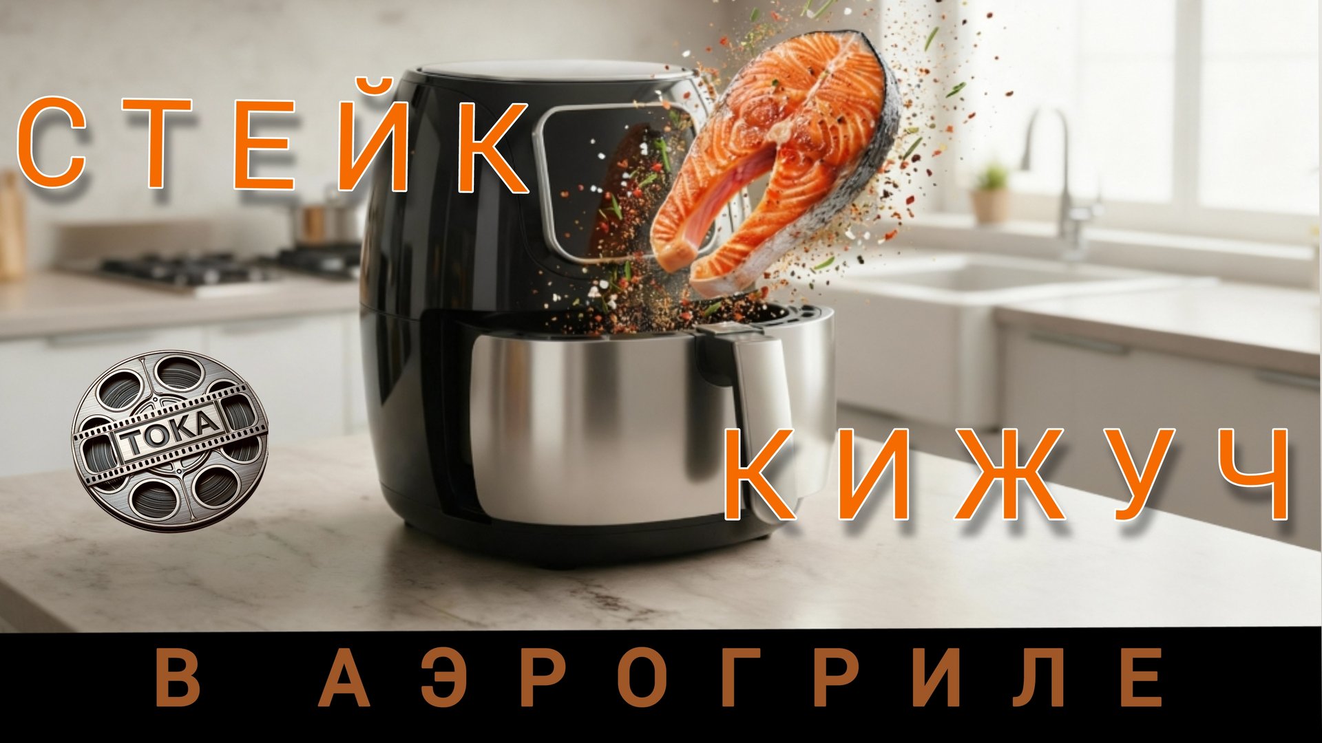 Кижуч (стейк) в аэрогриле. Пошаговый рецепт. Готовим под музыку. #кижуч #стейк