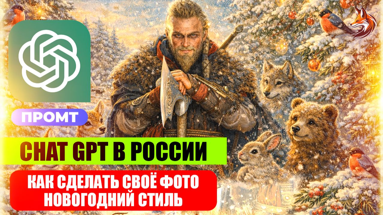 Chat GPT в России: как сделать фото / ПРОМТ для новогоднего стиля в Чат ГПТ (бесплатно)