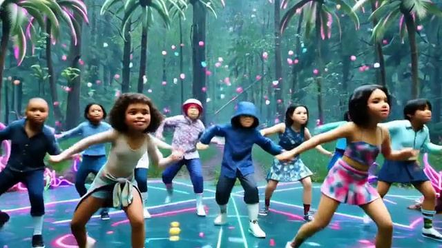 🌠 Трендовый танец 2026: цифровые аватары в неоновой лагуне! 🌀