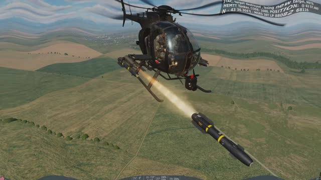 РЕДАКТОР DCS. МИССИЯ: ВЗАИМОДЕЙСТВИЕ С БПЛА. ВЕРТОЛЁТ AH-6J Little Bird.