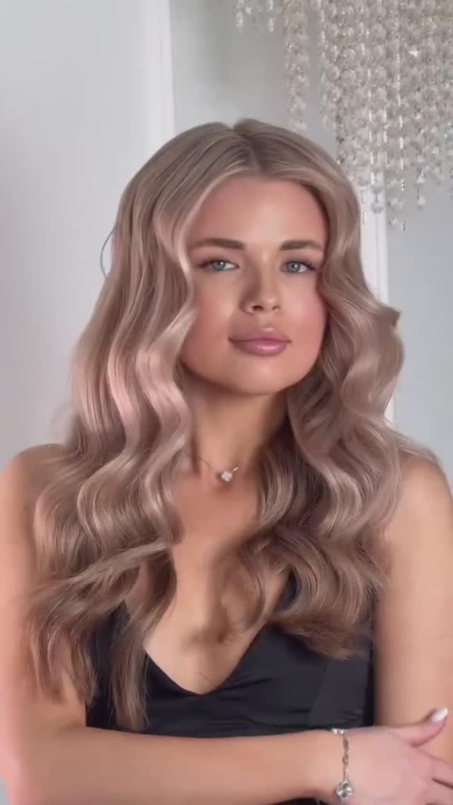 Объемные нежные локоны на утюжок быстро и просто #прическа #укладка #волосы #локоны