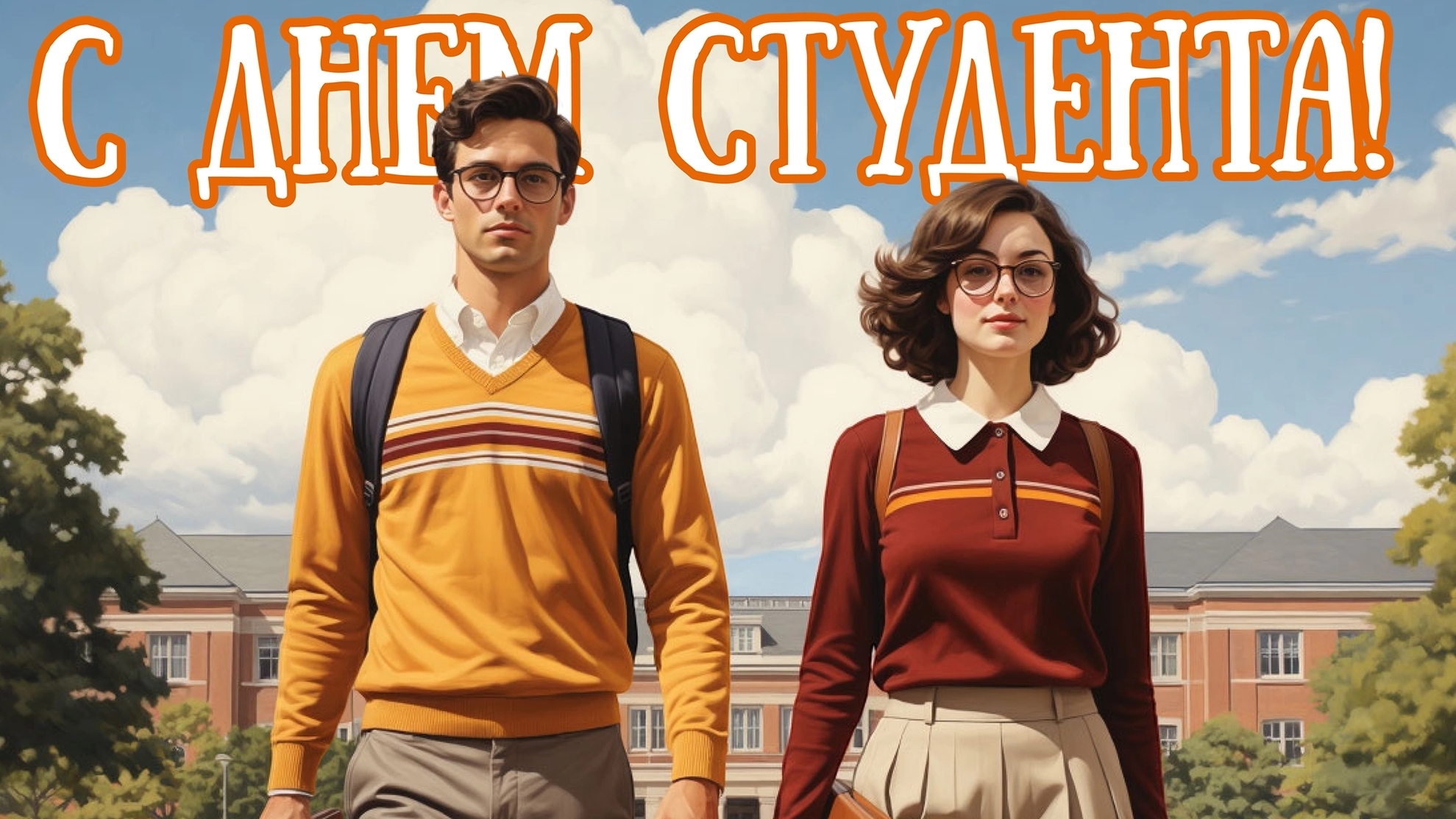 Студент-это звучит гордо! С праздником! С днём студента! Самая лучшая музыкальная открытка.