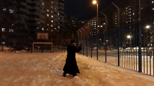 Отработка ударов двойным цепом (5)