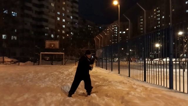 Отработка ударов двойным цепом (7)