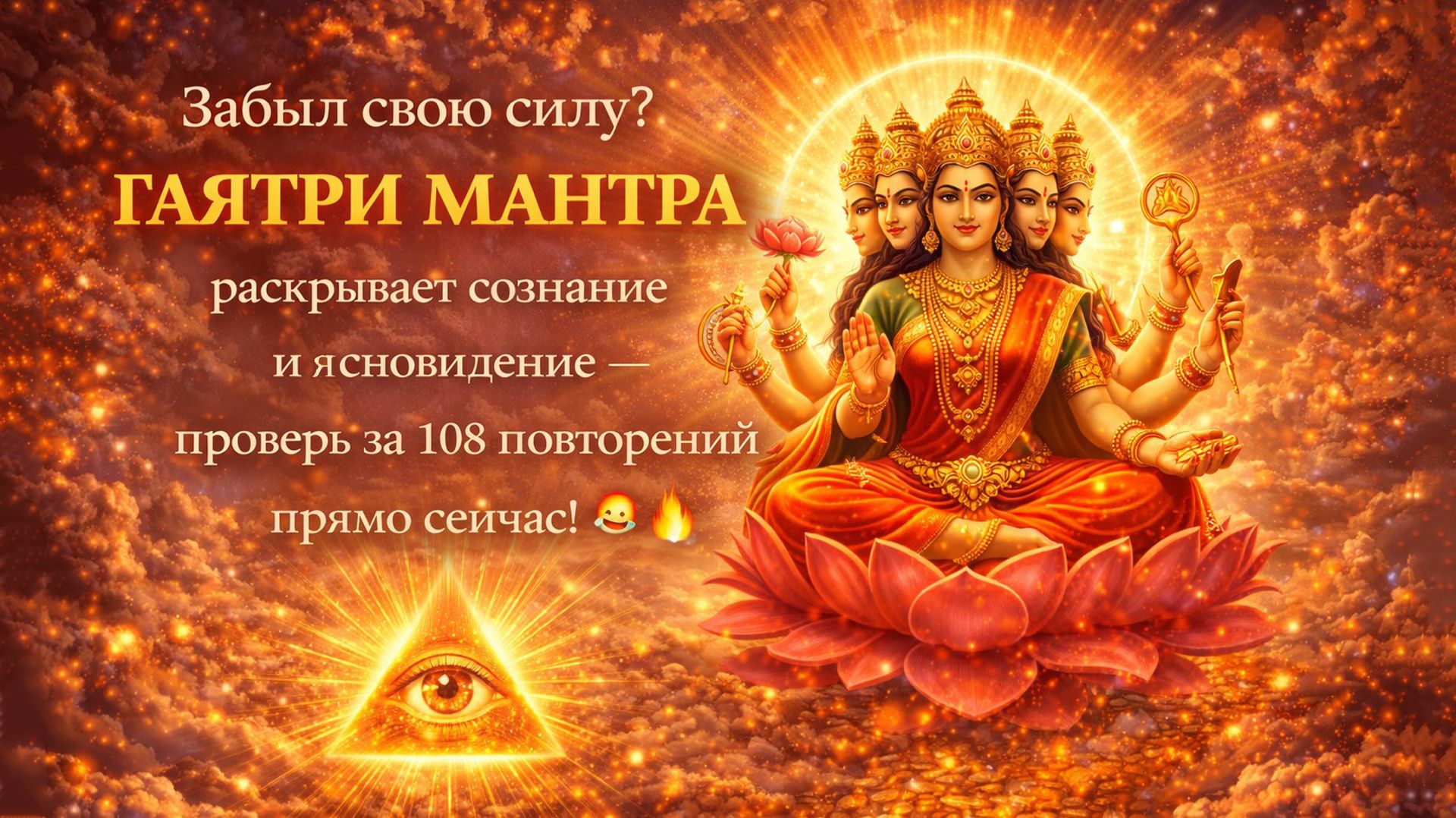 ГАЯТРИ МАНТРА: Как Раскрыть Сознание и Узнать Будущее за 108 Повторений? Сила Древнего Кода! ☀️🧠🔥