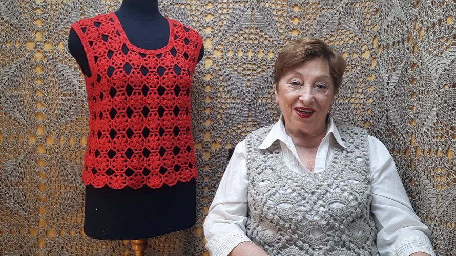 Жилетка "Цветы". Мастер-класс по вязанию крючком от О. С. Литвиной.