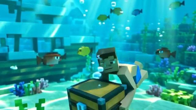 Название: 🌌 Пиксельный океан Minecraft: прыжок в портал за сокровищами! 🌀