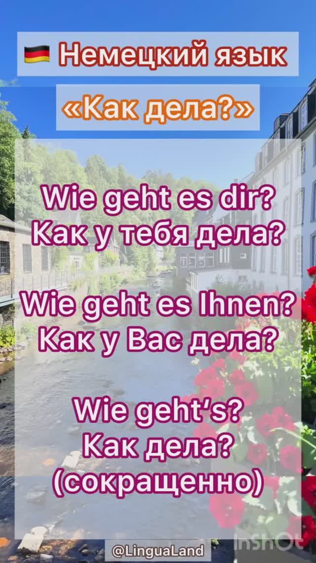 🇩🇪 Немецкий язык «Как дела?"