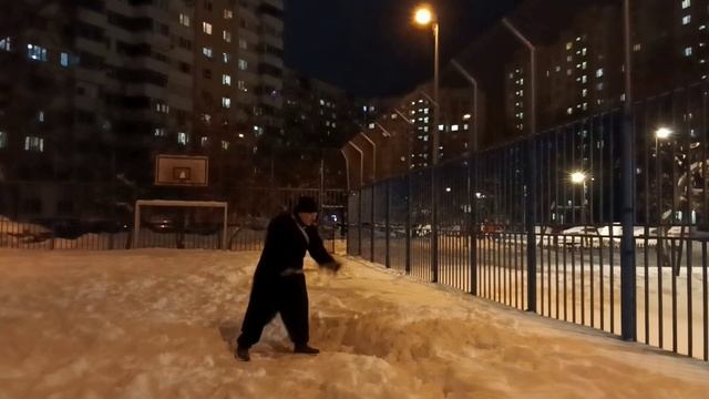 Отработка ударов двойным цепом (6)