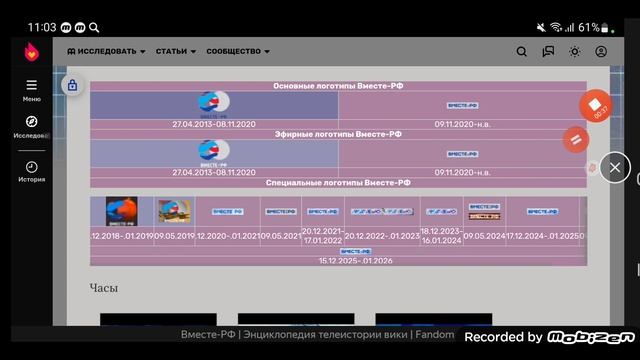 История логотипов пятого мультиплекса каналов в N3-Entry