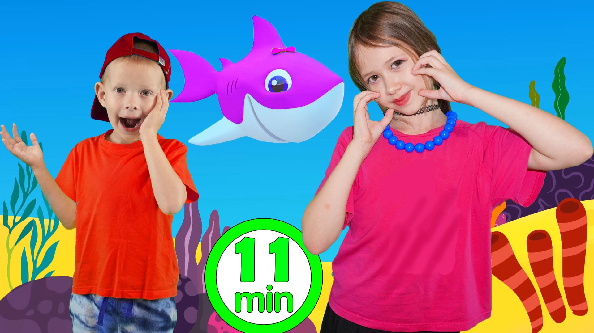 Песенки для детей на английском языке, акуленок и другие