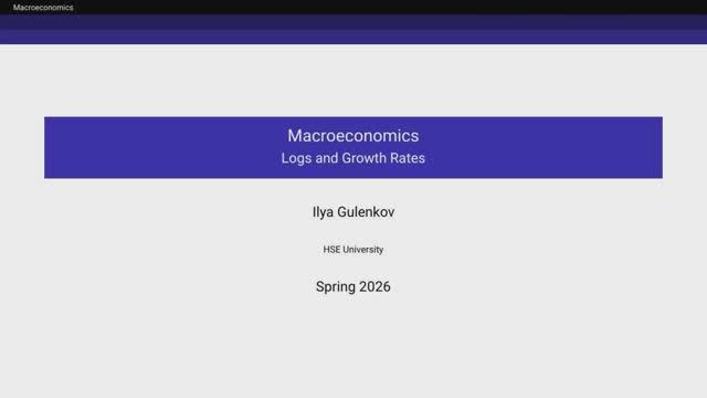 1.1. Logs and Growth Rates