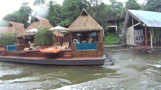 Река Квай глазами сплавляющихся: съёмка с поверхности воды