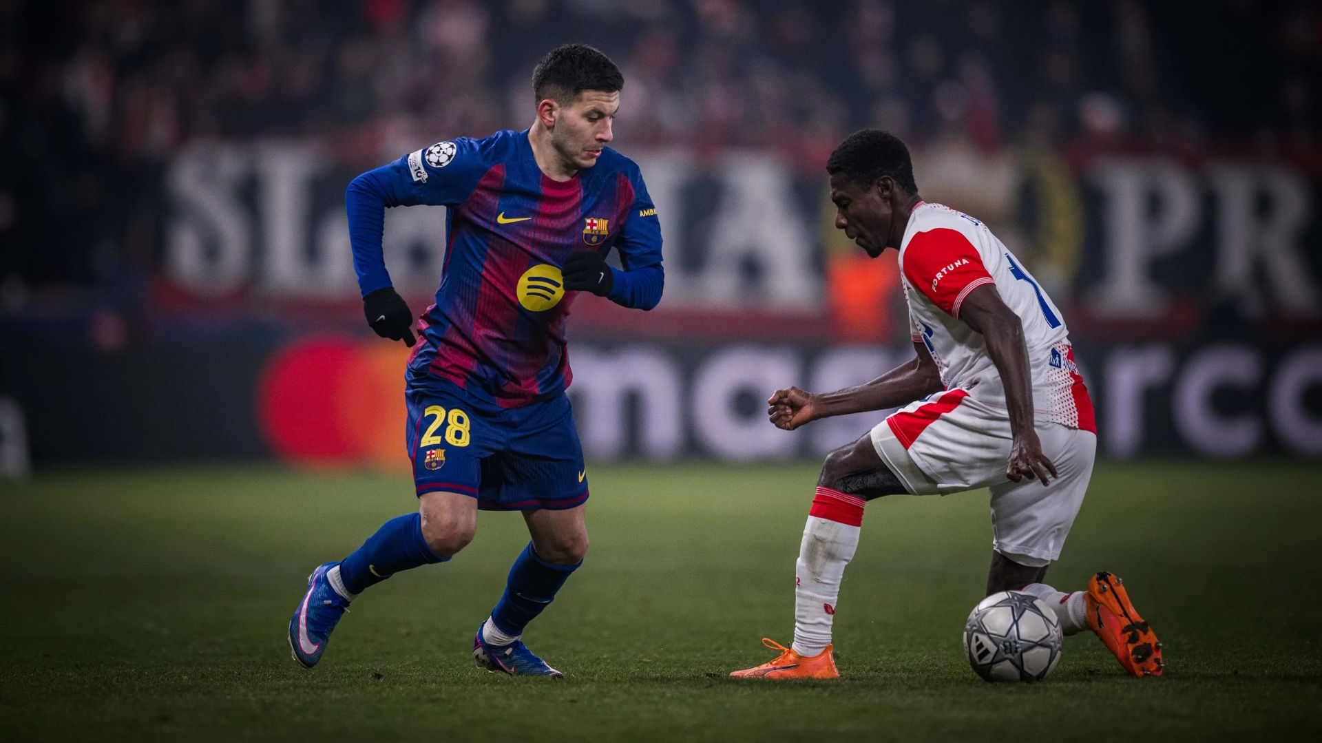 Славия Прага 4:2 Барселона. ЛЧ. 7-й тур. 21.01.2026