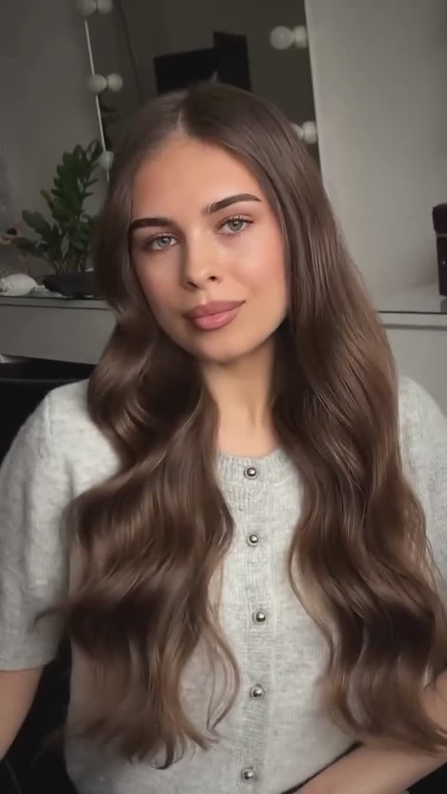 Крупная вычесанная волна - тренд 2026 #прическа #укладка #волосы #локоны