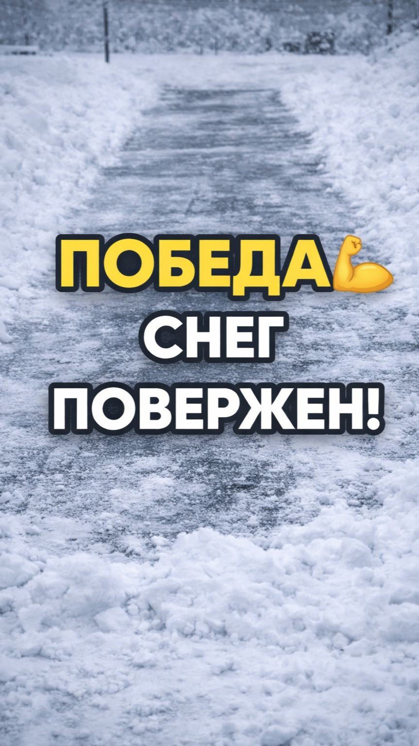 Борьба со снегом закончена ❄️ Победа!