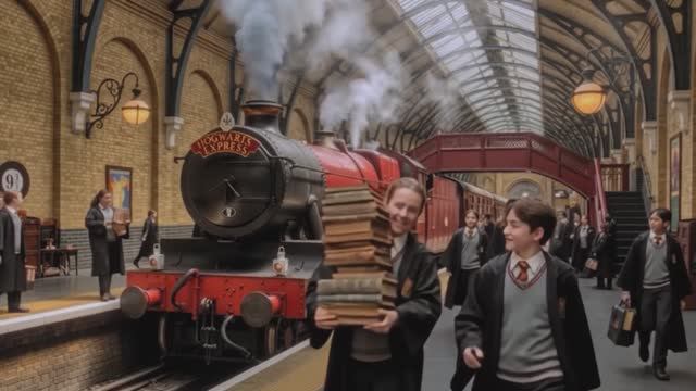 Возвращение 1 сентября в Хогвартс на Hogwarts Express. [2К]