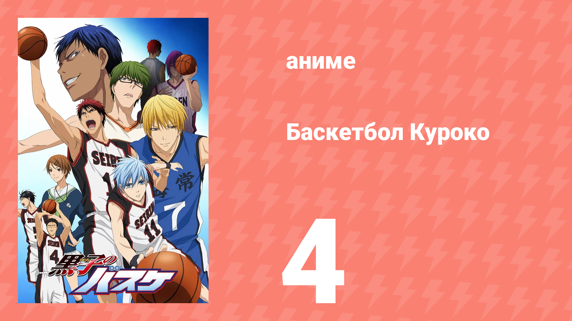 Баскетбол Куроко 1 сезон 4 серия (аниме-сериал, 2012)