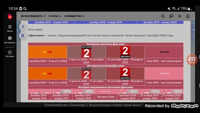 История логотипов второго мультиплекса каналов в Movix