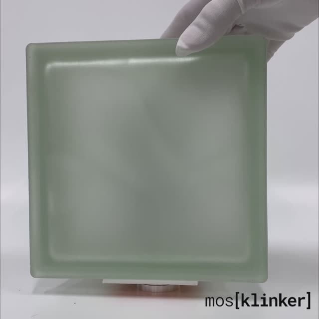 Стеклоблок Vitrablok Волна Матовый 19x19x8 - Бесцветный