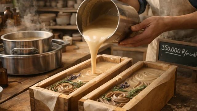 Производство крафтового мыла с добавками для ухода за кожей