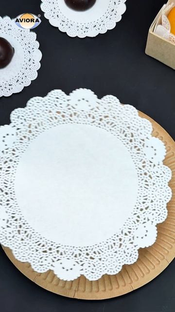 Салфетки ажурные бумажные Aviora 16 см