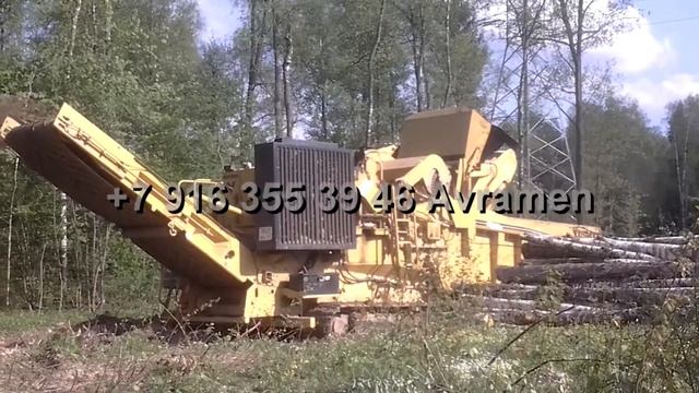 Дробилка Vermeer HG6000TX утилизирует выкорчёванные пни и порубочные остатки