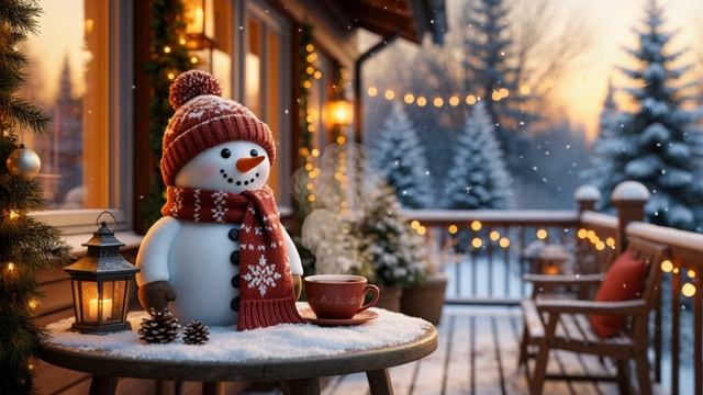 Снег за окном и тёплый свет ❄️ Уютное зимнее релакс видео