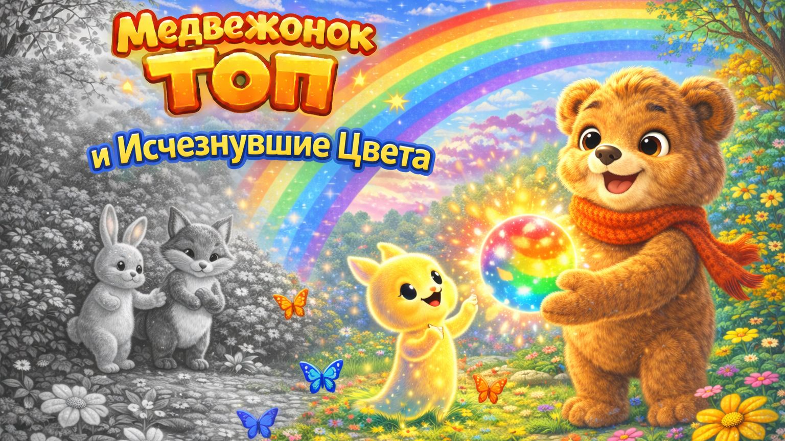 16 серия. Мишка Топ и Исчезнувшие Цвета. Шестнадцатая серия про Мишку Топу.