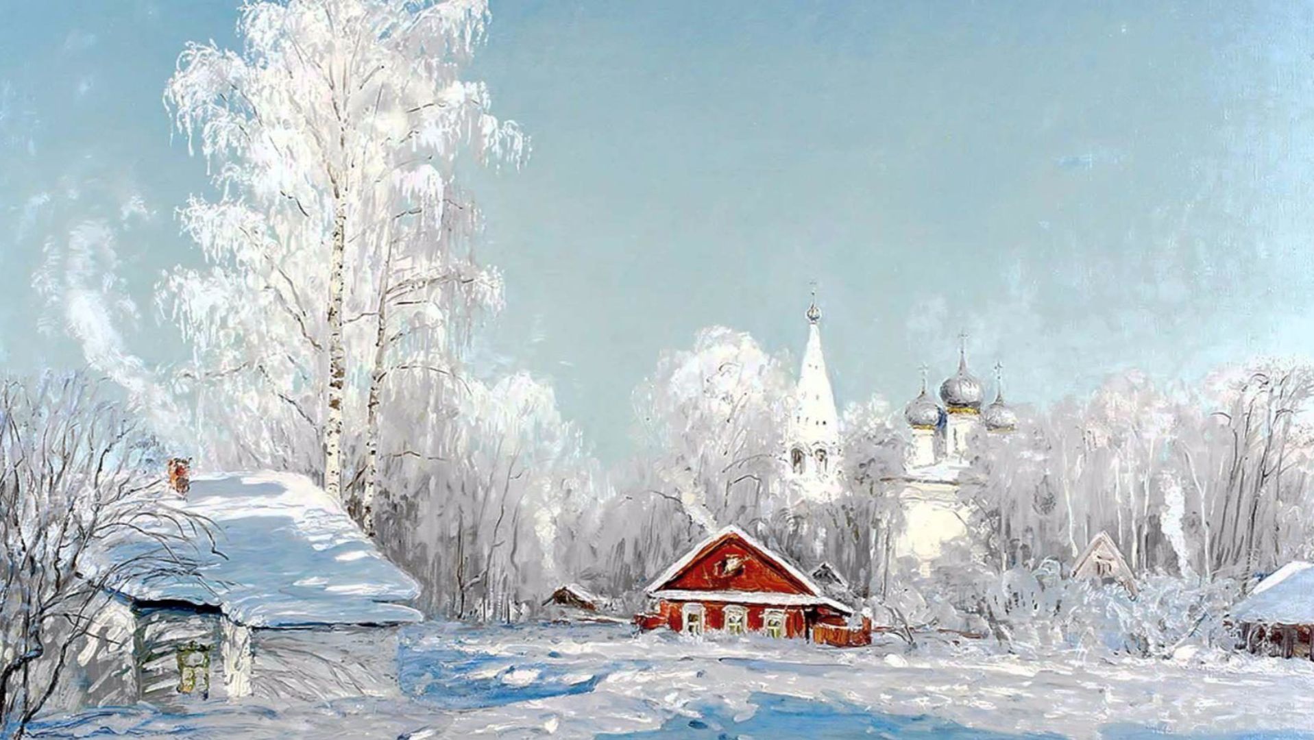 Гирлянды льда сияли в переулках