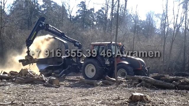 Щепоруб на базе Valtra T191H+Kesla С 645
