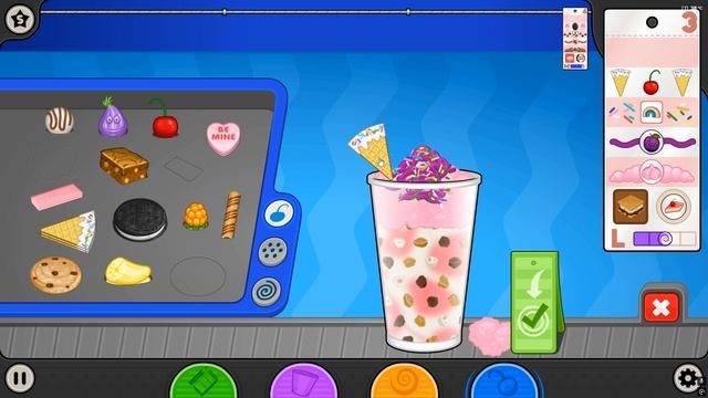 Papa's Freezeria Deluxe 77 day ( Папа Луи 77 день)  прохождение