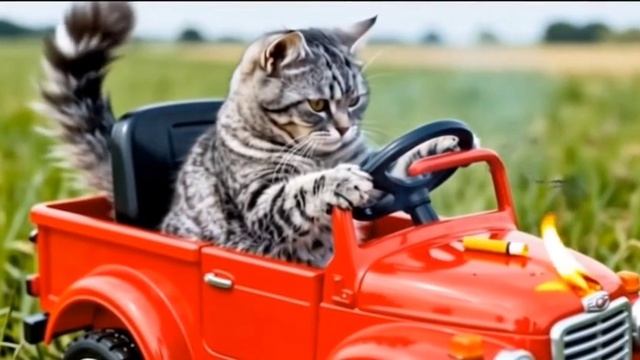 котик который спасает от пожара