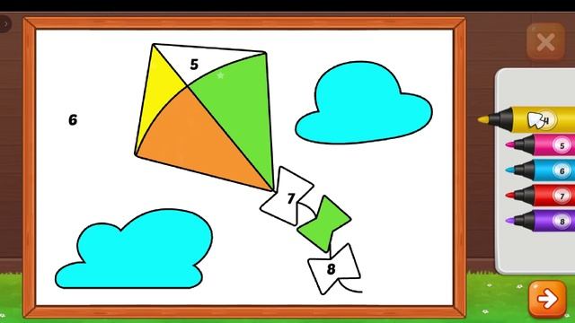 Уникальная веселая раскраска 6. Раскрашиваем по цифрам. На Русском