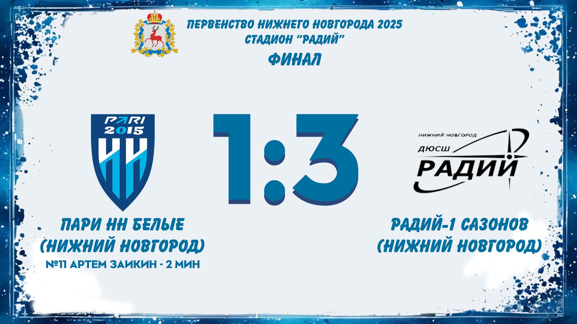 Пари НН Белые (Нижний Новгород) - Радий-1 Сазонов (Нижний Новгород)
