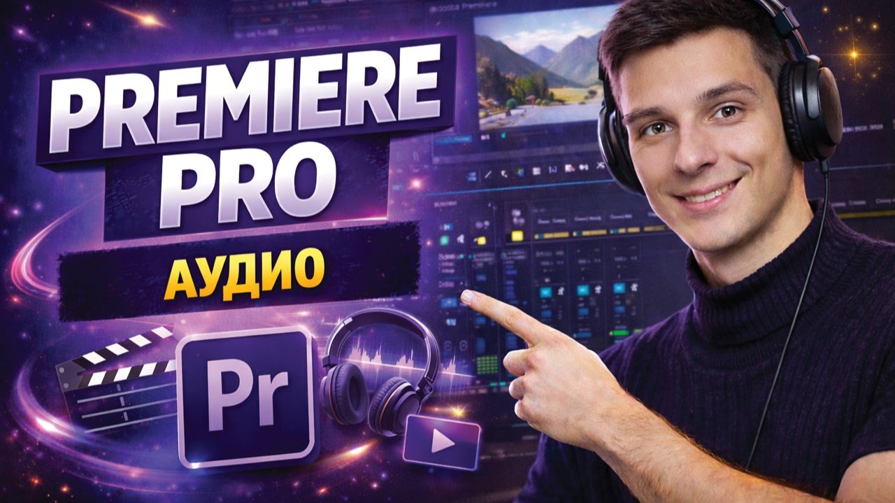 Premiere Pro с нуля — Урок 4: работа со звуком и аудиоэффекты