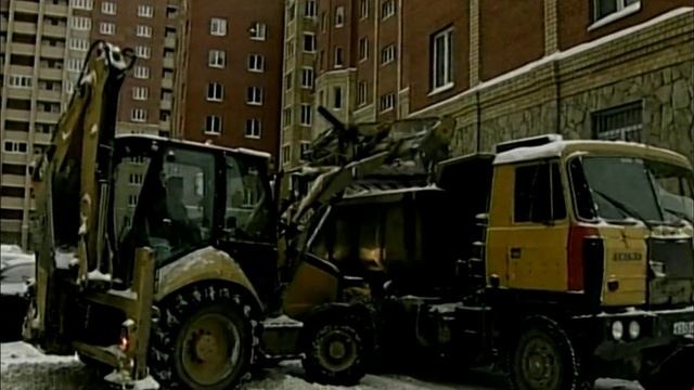 2009 год. Тюмень. Уборка снега