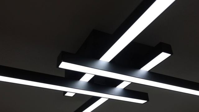 Люстра потолочная светодиодная Notte 4825-4, цвет черный,  Schaffner