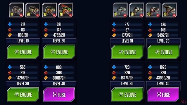 Dinosaurs from Jurassic World game - mod 2 and mod 1