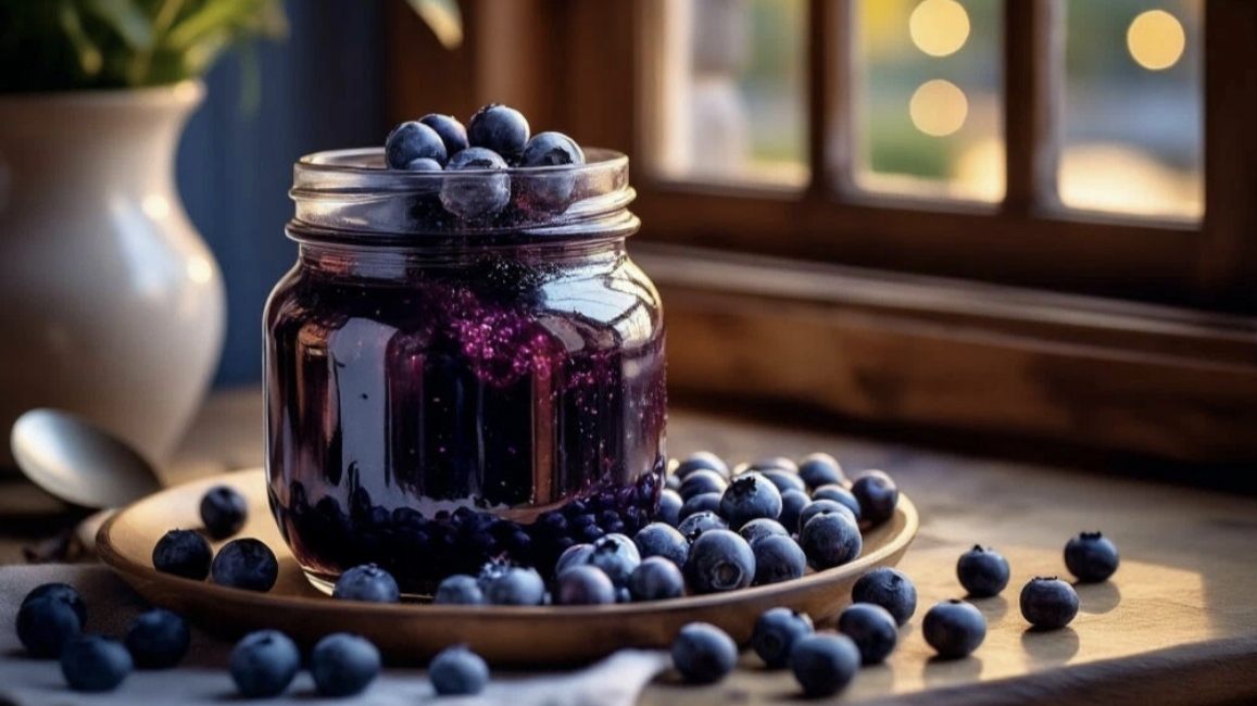 Желе из черники. Рыбный суп с бататом и чечевицей.