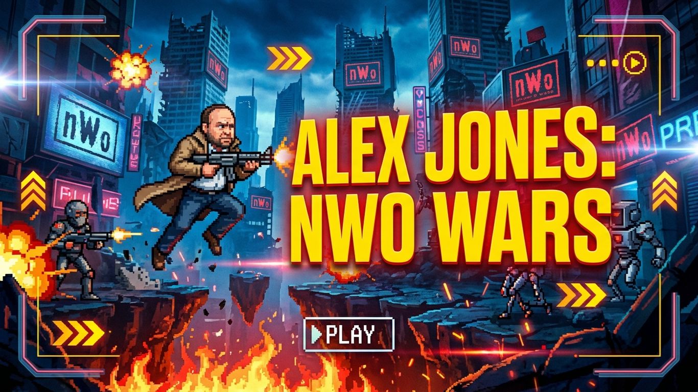 Alex Jones: Nwo Wars прохождение ➤ 2d платформер Алекса Джонса