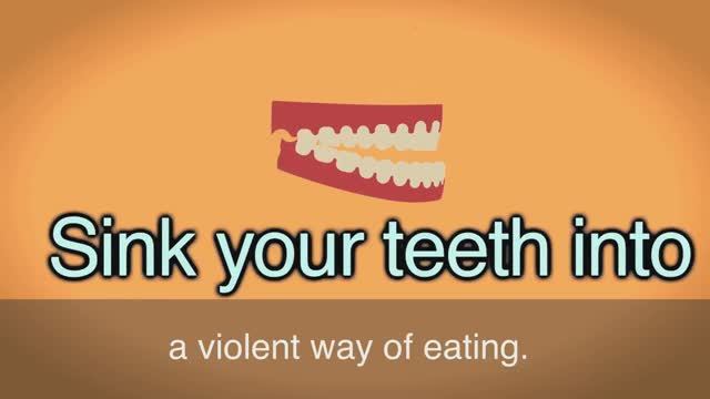 sink one's teeth into [something]