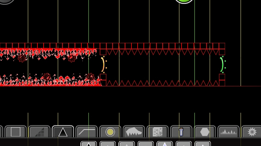 Сделал уровень в редакторе Geometry Dash.
