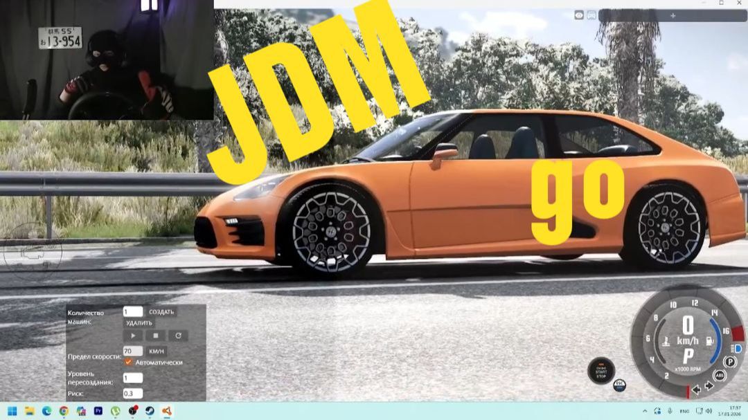 JDM GO. Шашки на электро каре!!! В BeamNG.drive! Полное видео!