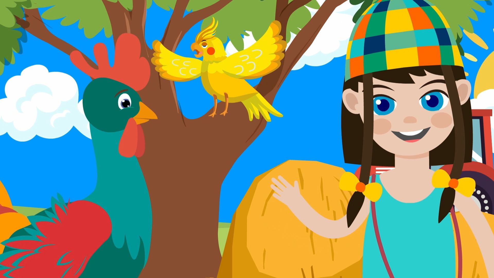 Как говорят животные - Голоса животных 3 серия- Любаша и Зебра в клеточку - Песенка для малышей