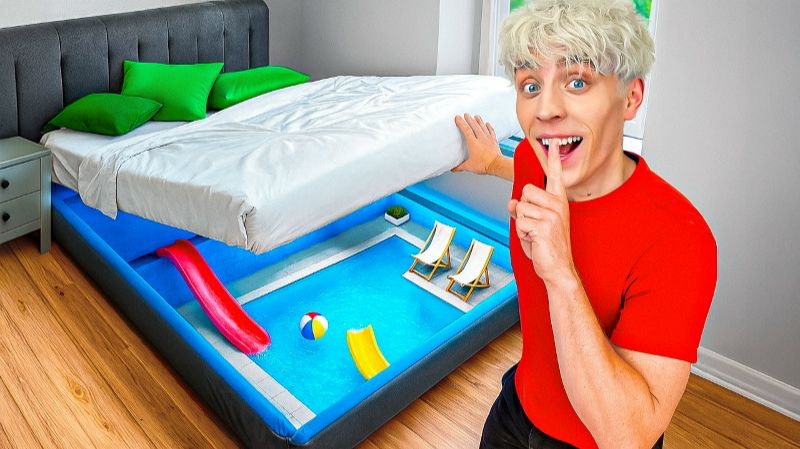 Я построил СЕКРЕТНЫЙ БАССЕЙН в Своей Комнате! А4