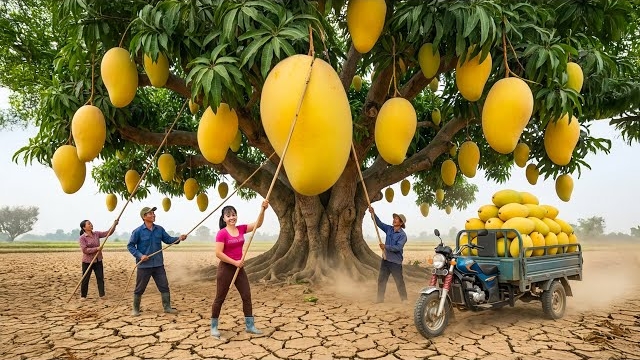 Выращиваю и собираю манго. От проростка до продажи на рынке. Фуонг. Вьетнам